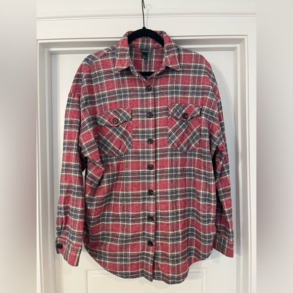 wild fable | Tops | Wild Fable Red And Blue Plaid Flannel Shirt | Poshmark